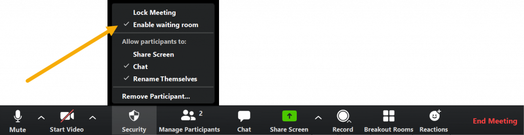 Recommended Zoom meeting security settings - IT Teaching Resources